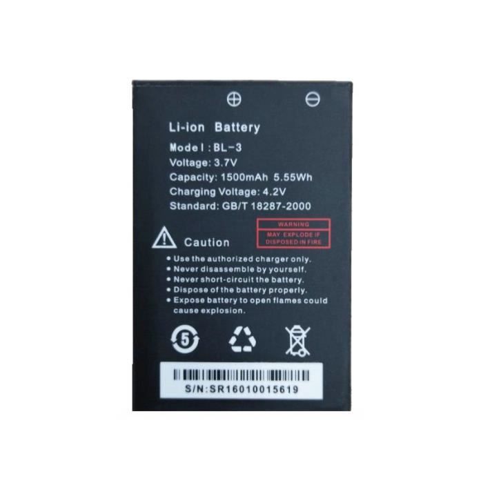 1 PCS-Baofeng Walperforated Talkie UV-3R Eddie ion Batterie 4.2V ...