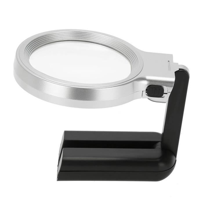 Loupe de table LED portable ARAMOX avec 10 LED et grossissement 3x ...