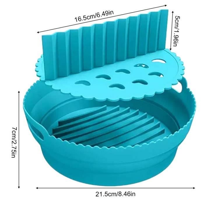 Raclette-coupe-pate,Pot de friteuse à air en silicone avec poignées ...