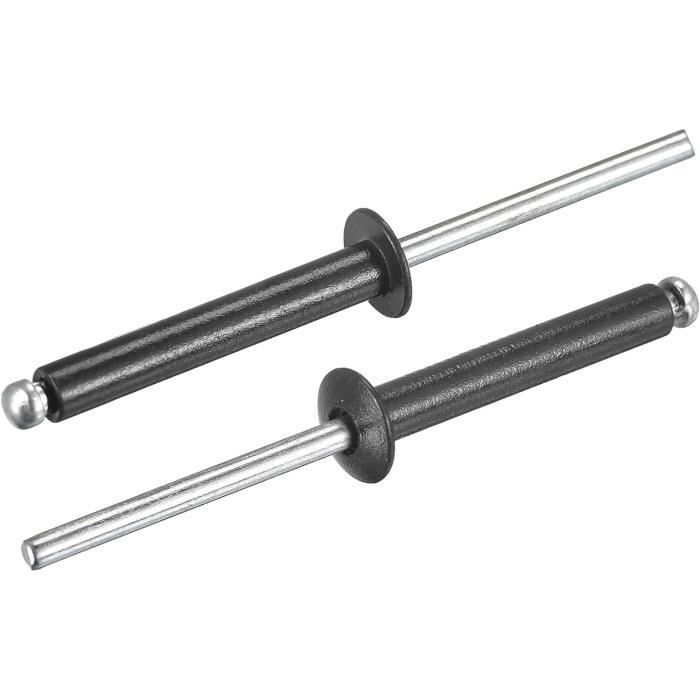 Rivets Aveugles, 4Mm X 25Mm Aluminium Ouvert Terminal Plat Rond Tête ...