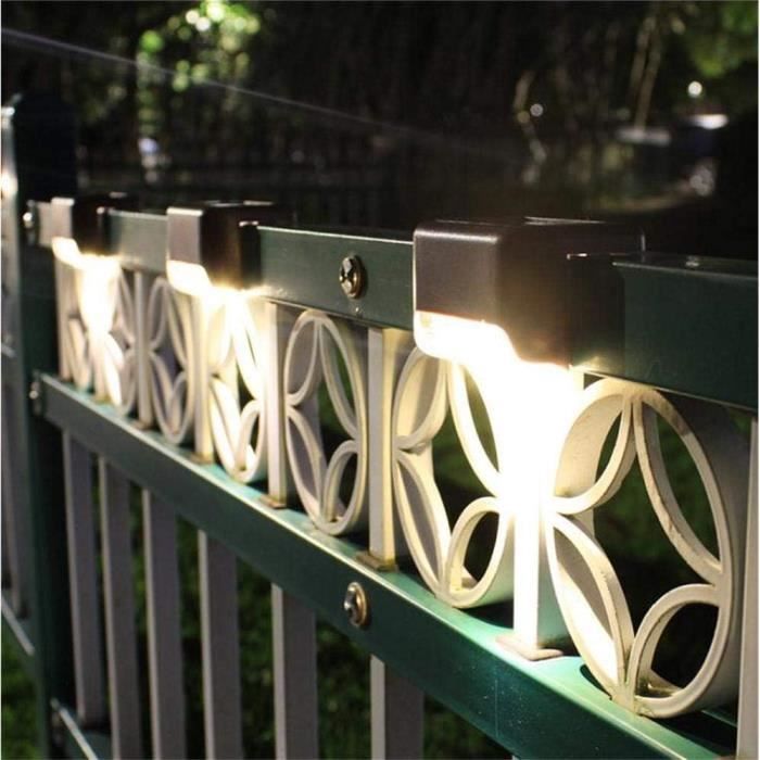 4 Lumières Solaires Led Appliques Murales Jardin Extérieur Appliques ...