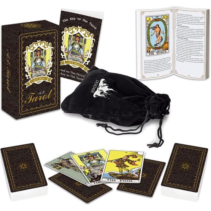 Jeu de 78 cartes de tarot avec livret de guide, jeu de cartes de tarot ...