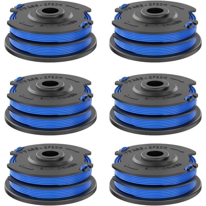 Lot de 6 bobines de rechange pour débroussailleuse - Bobine de fil de 8,3 m - Bobine de fil de 1 ...