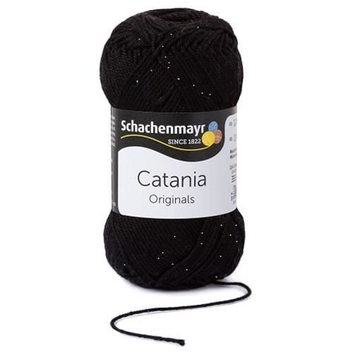 Fil à tricoter Catania Noir 100% coton - Schachenmayr - Pelote 50 gr ...