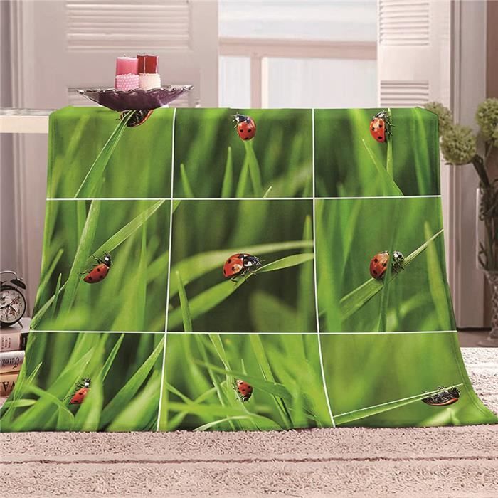 Couverture - Plante Insecte - 3D - Douce - Confortable - 220x240 cm ...