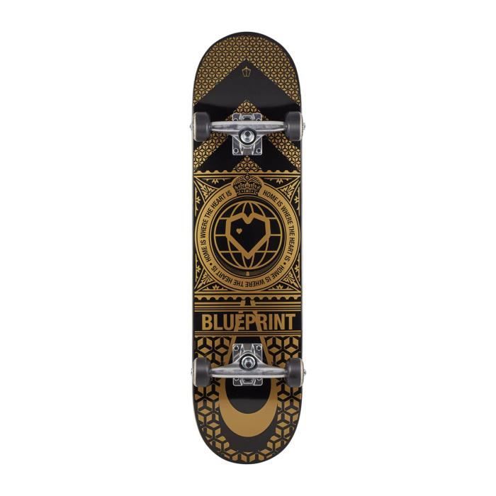 Skateboard Complète - BLUE PRINT - Home Heart V2 - Erable - Noir - 4 ...