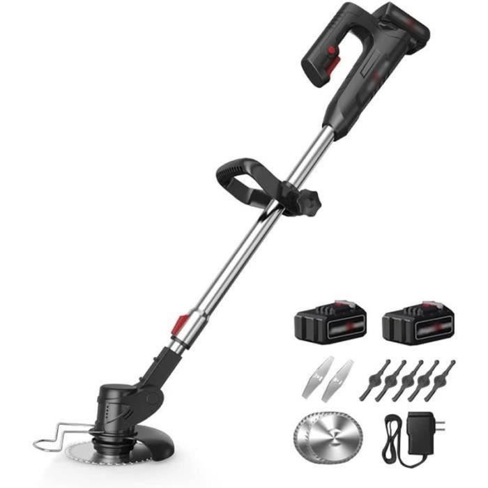 Tondeuse à Gazon Portable Tondeuse à Gazon Sans Fil Coupe-herbe électrique Débroussailleuse ...