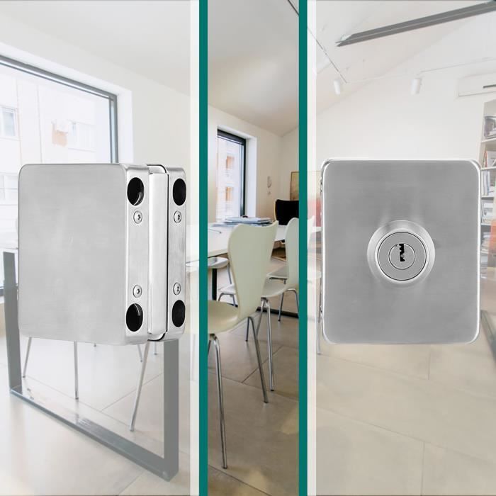 Cikonielf serrure carrée Glass door lock, security lock, 1007 Security ...