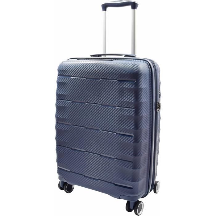 Miyazaki Valise Rigide Extensible À 8 Roulettes En Abs Noir Bleu Violet ...