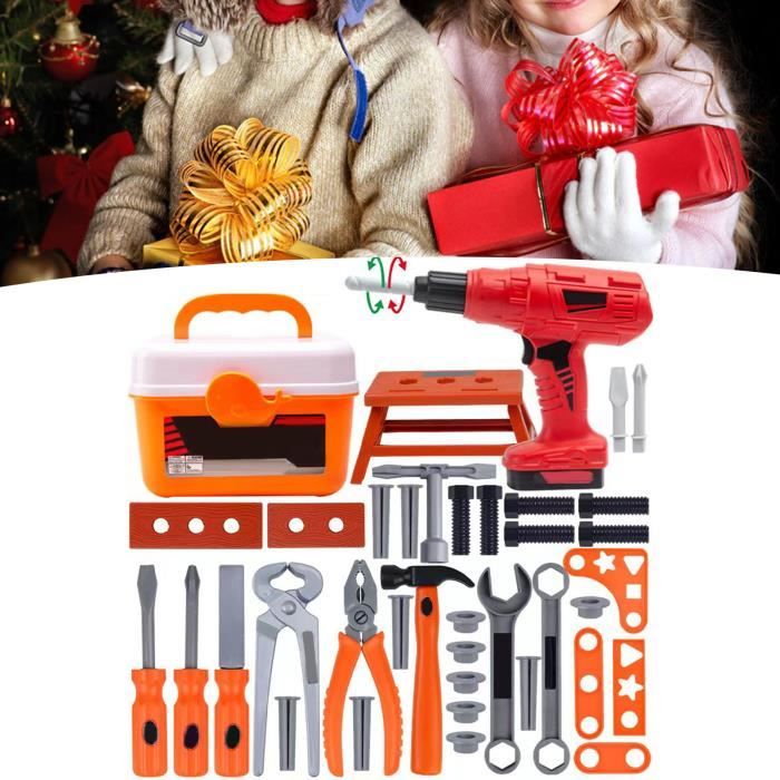 Ensemble d'outils pour enfants de 42 pièces avec perceuse jouet ...