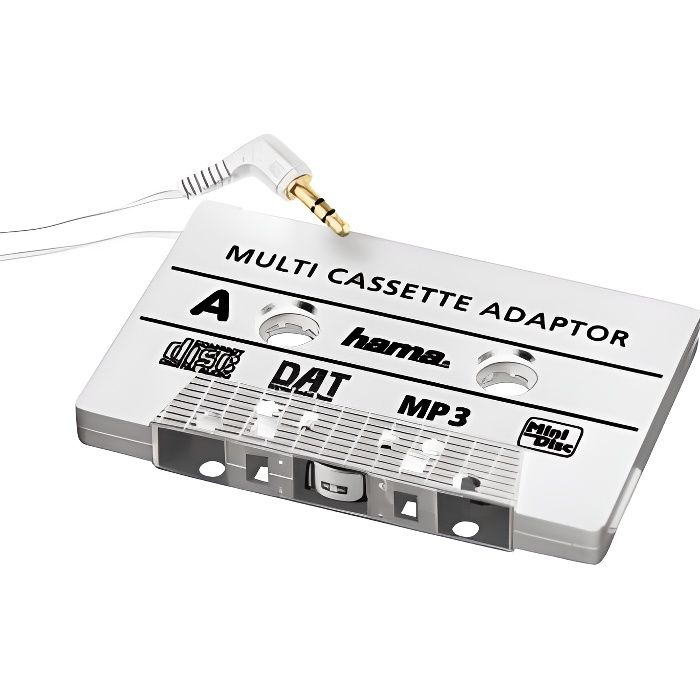 Adaptateur cassette Hama pour CD/DAT/MD/DCC/MP3 - Blanc - Cdiscount ...