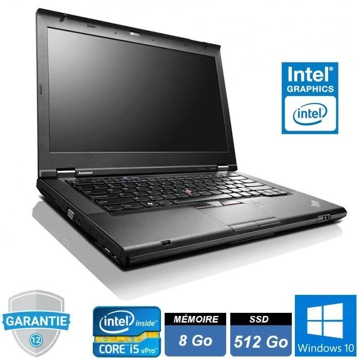 LENOVO Thinkpad T430 14" HD i5-3320M 8Go SSD 512Go WIN10 PRO ...
