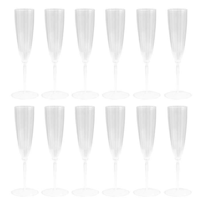 24pcs jetables en verre de vin rouge en plastique tasses à champagne en ...