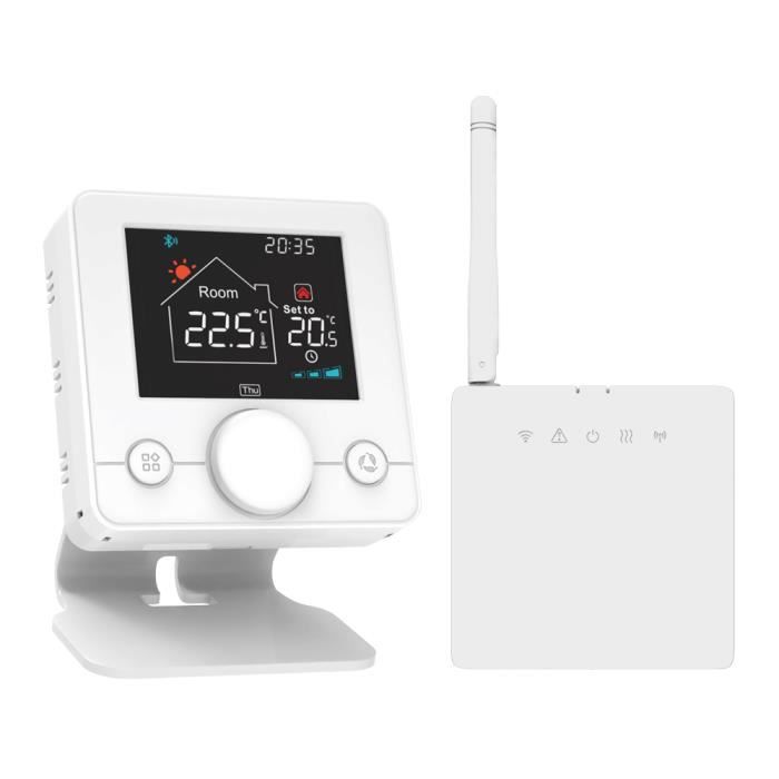 Thermostat sans fil WiFi, Thermostat Programmable pour chaudière à gaz intérieure, vocal Alexa ...