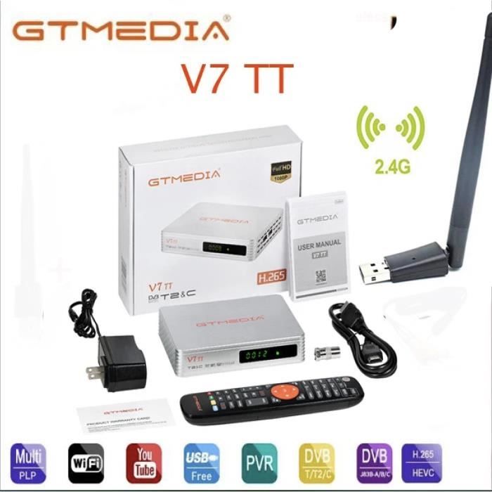 GTMEDIA-Récepteur TV débarFull HD,Décodeur numérique pour multi PLP USB ...