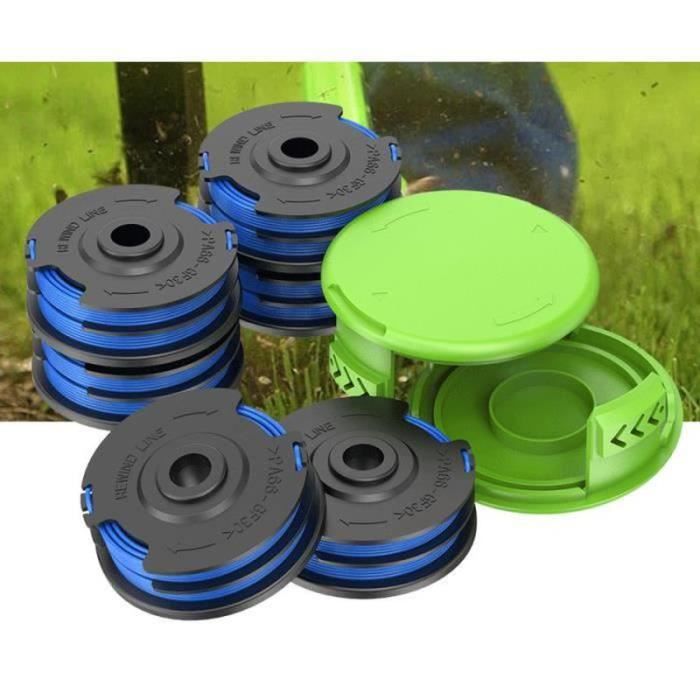 Lucky-6Pcs Bobine double fil 2908229242 pour coupe-herbe Greenworks 21212 et 21272165 mm de ...