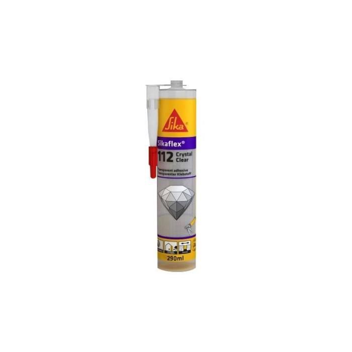 SikaFlex 112 Crystal Clear - Mastic-colle de montage transparente ...