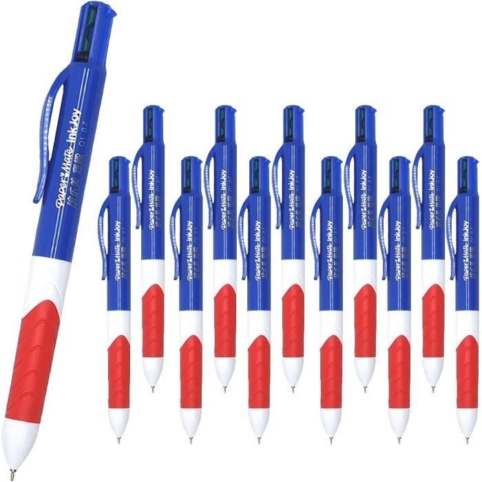 Paper Mate InkJoy Quatro Lot de 12 stylos bille rétractables Pointe ...