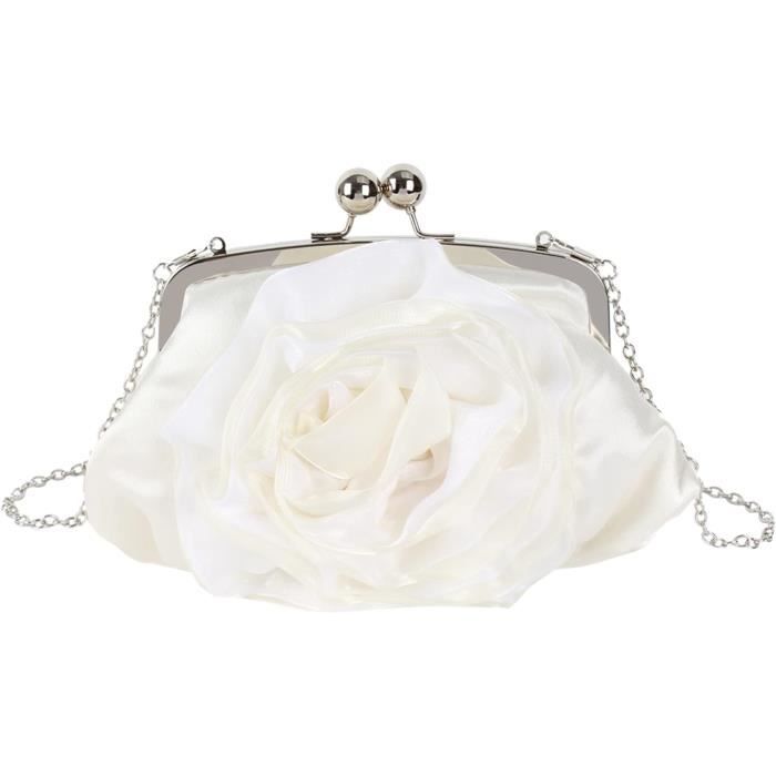 Millya Women Rose Flowers Evening Clutch Bag Handmade Wedding Prom Tote ...