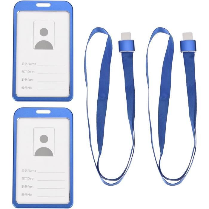 2 Pcs Badge Support, Étanche Vertical Aluminium Id Support Avec ...