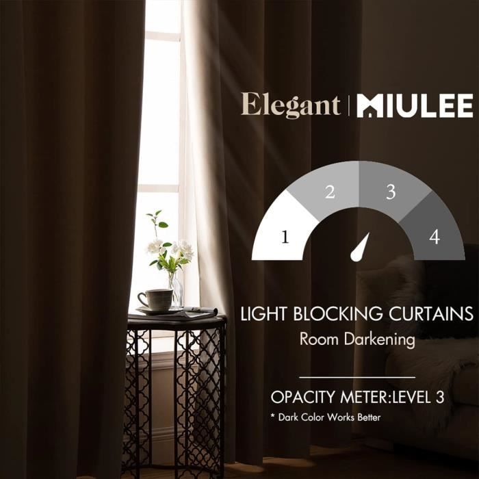 Rideaux Occultant Beige À Oeillets-Rideaux Opaque Doux Et Esthétiques ...