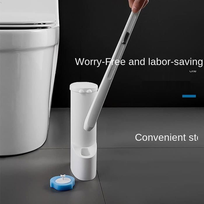 Brosse De Toilette Avec Kit De Support Balayette Wc Jetable Pour Salle ...