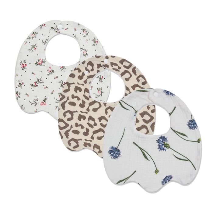 Fleur colorée 18 - Bavoirs En Mousseline De Coton Pour Bébés, Bord À ...