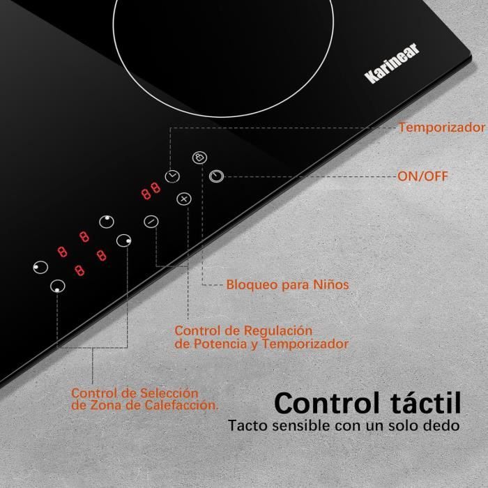 Ehskzjh Plaque À Induction 4 Foyers Avec Prise, Plaque Induction 4 Feux ...