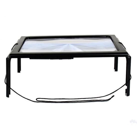 Loupe LED mains libres 3x grossissante format A4 avec lumière LED pour lecture - SODIAL ...