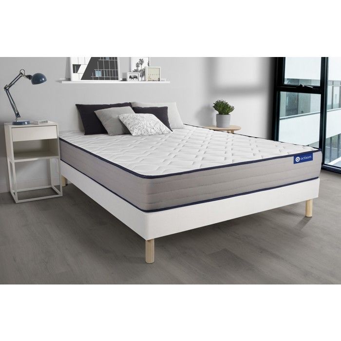 Ensemble matelas Latex et Mémoire de forme ACTILATEX FORM 180x200 cm 5zones de confort + sommier ...