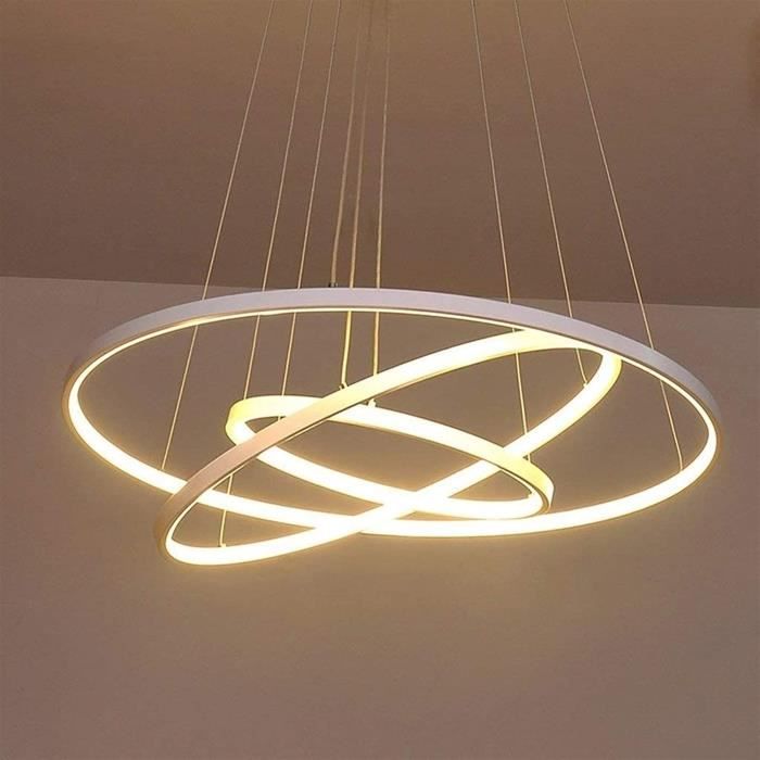 Lustre LED lustre rond Table de table ronde Pendentif Light 76W 3 ...