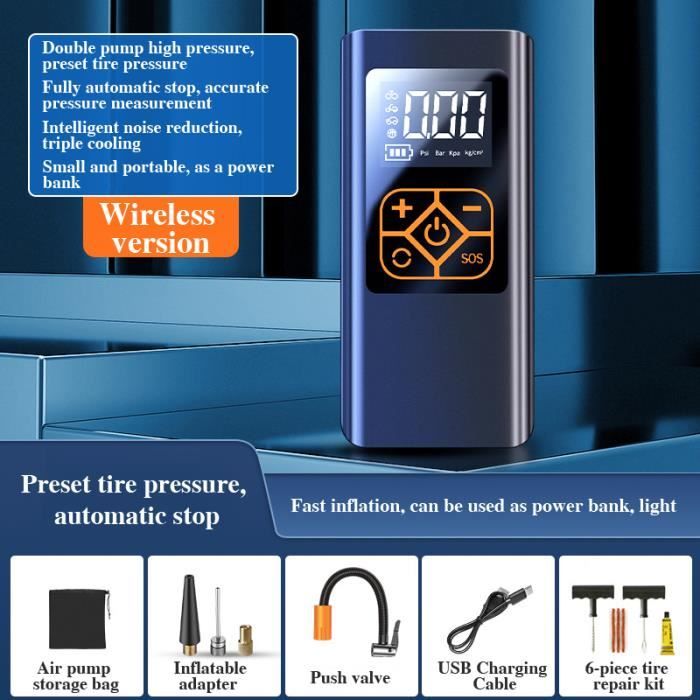 Compresseur auto - isfriday - A SET[C3105] - Pompe à air sans fil - 150 ...