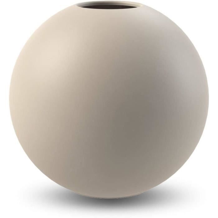 Vase Boule En Céramique, Coloris Sable, 20 Cm[u1213] - Cdiscount Maison