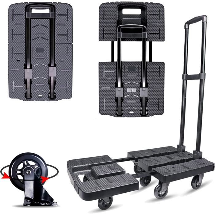 Chariot à main pliable portable compact avec 7 roues amovibles et ...