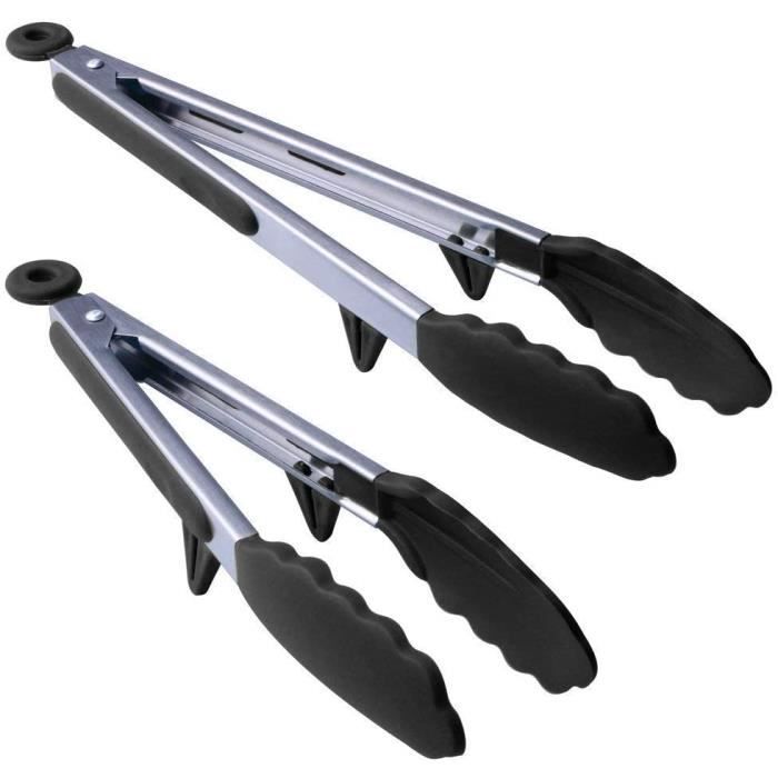 Pince cuisine pince barbecue.Pince professionnelle en INOX et silicone ...