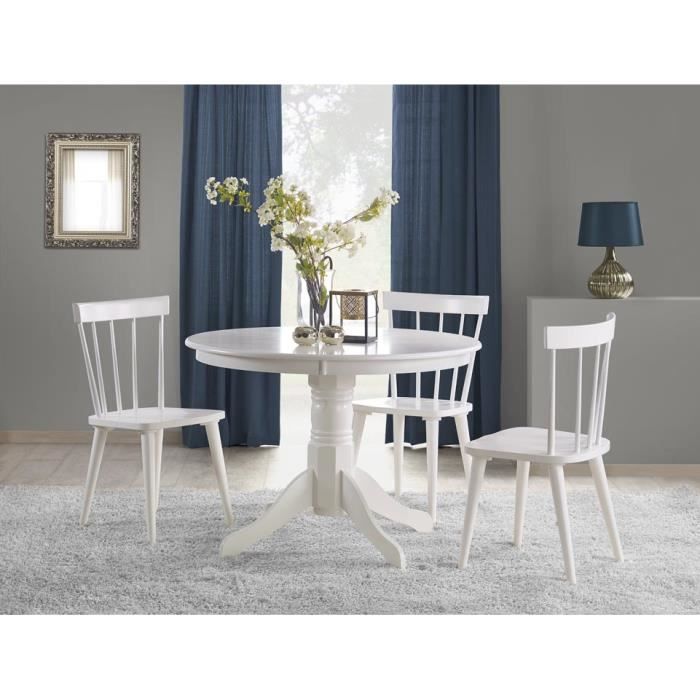 Table à manger ronde Ø : 106 cm x 75 cm - Cdiscount Maison