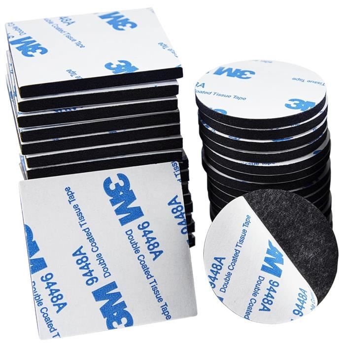 Adhesif Double Face Extra Fort Mousse, 40 Pièces Tampon Adhésif Double ...