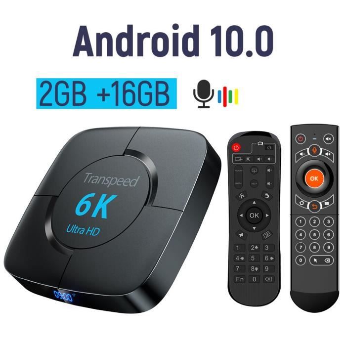 MEDIA STREAMER,2g 16g Voice Remote Transpeed Boîtier TV avec Lecteur Multimédia et Décodeur ...