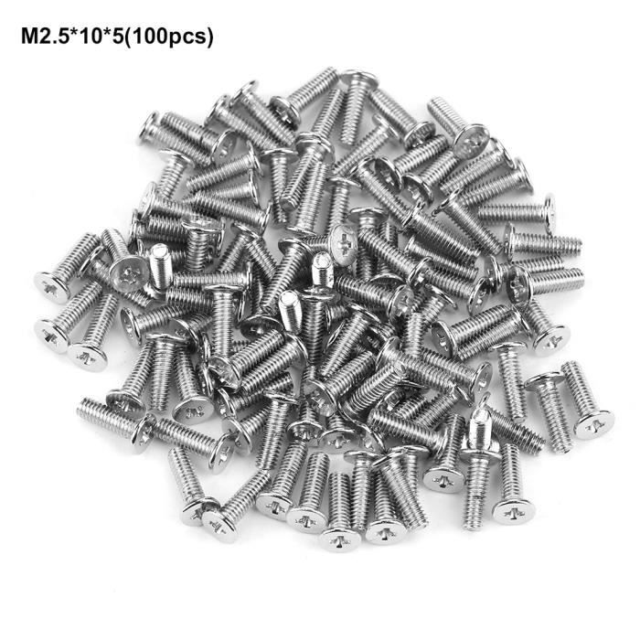 Vis M2.5 - GOTOTOP - 100 pcs - Acier Inoxydable - Haute Dureté ...