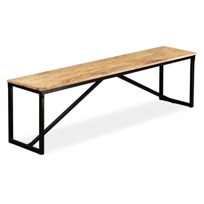 Banc Bois de manguier massif 160 x 35 x 45 cm -PAT HILILAND Pois: 17.59 ...