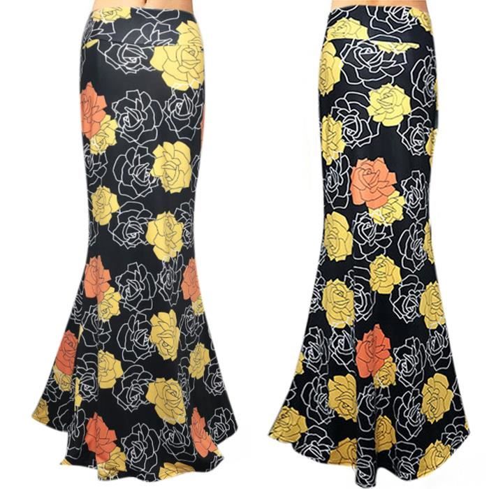 Jupe de mode sexy pour femmes jupe sirène jupe longue extensible taille ...