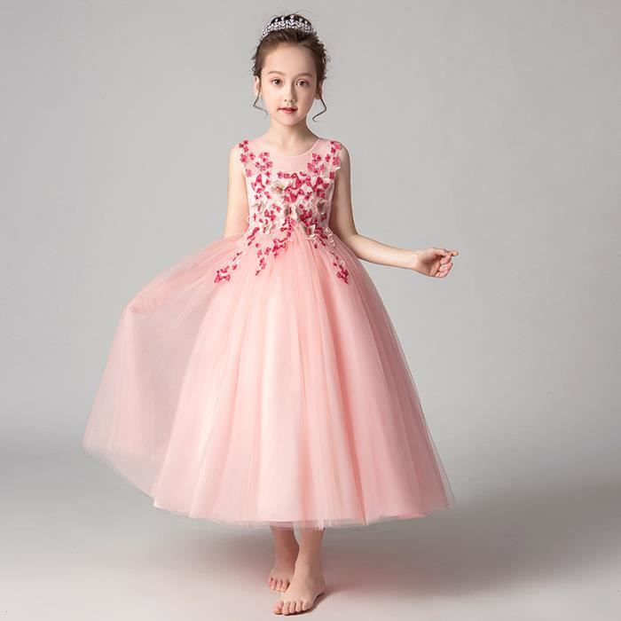 Robe Fille - Mode robe délicate jupe princesse - rose TO™ Rose ...