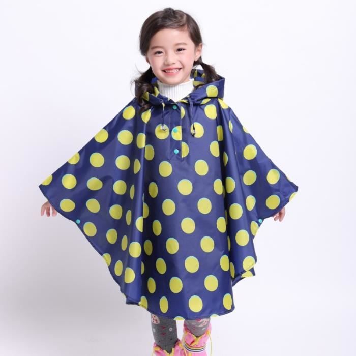 Imperméable,Poncho de pluie imperméable pour enfants, veste de pluie ...