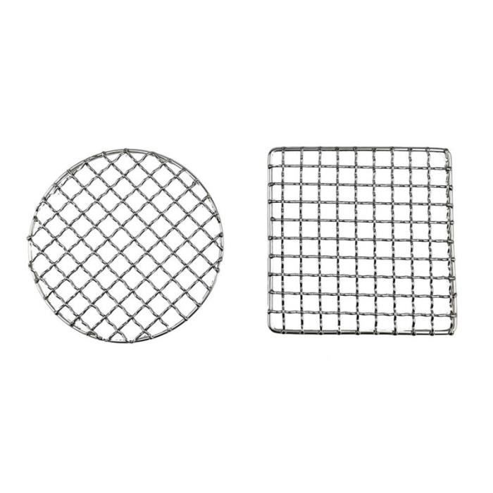 2pcs Camping Pot Rack Barbecue Wire Stainless Steel Mesh Grid PINCE DE ...