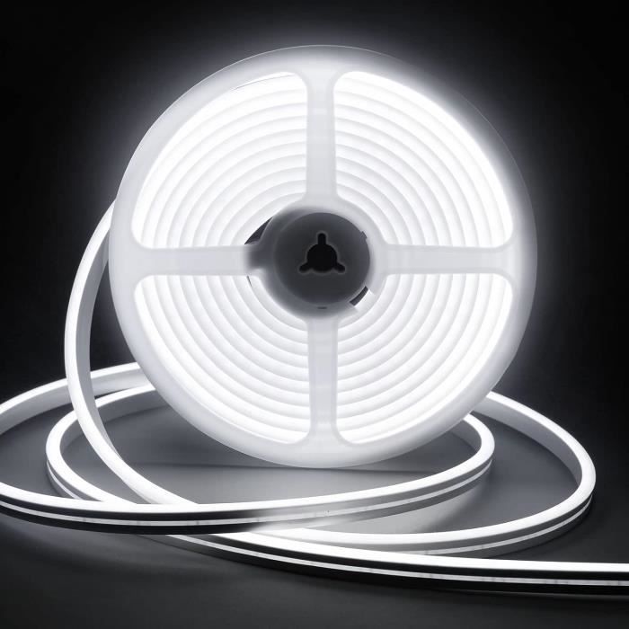 Ruban Led Néon 600 Leds Blanc Froid, Étanche Ip65 12V Neon Bande Led En ...