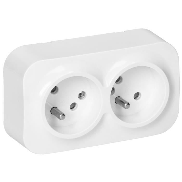 Double Prise 2 X 2P+T 16A - 230Vac Ip20 Version Francaise Prise En ...
