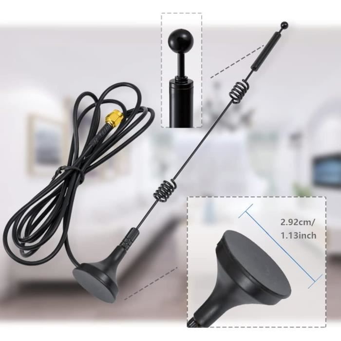 Antenne Wi-Fi 2,4 G-5G-5,8 G Double Fréquence 12 Dbi Omnidirectionnel ...