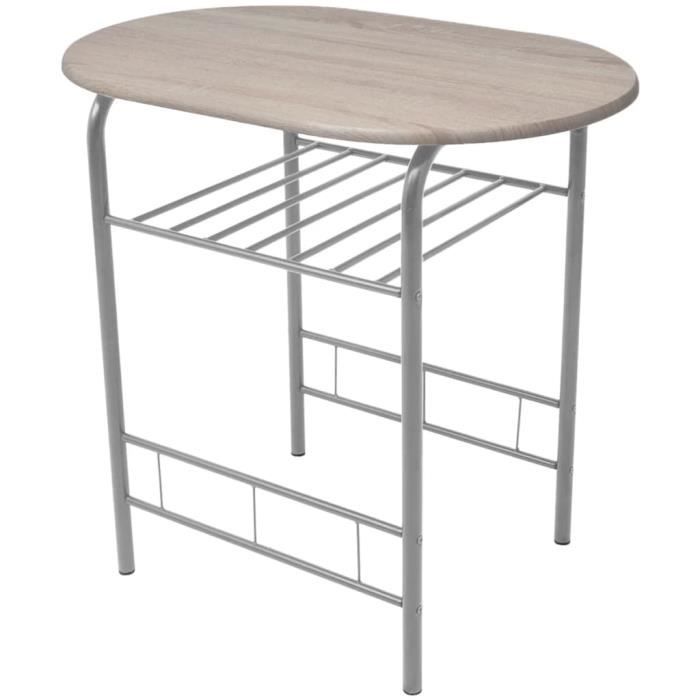 Ensemble table à manger 2 personnes + 2 chaises MDF - Style industriel ...