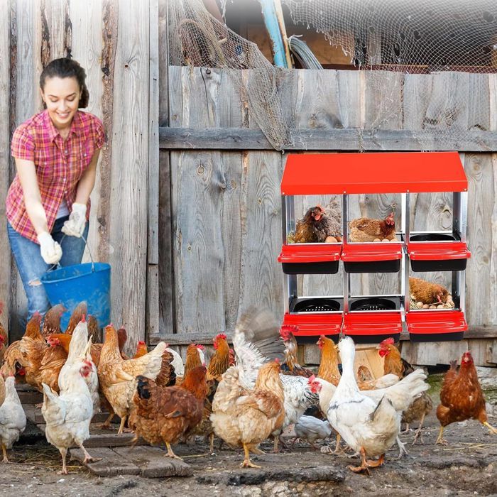 Pondoir pour Poules Nichoirs ,Boîte à Nid à 8 Compartiments,métallique ...