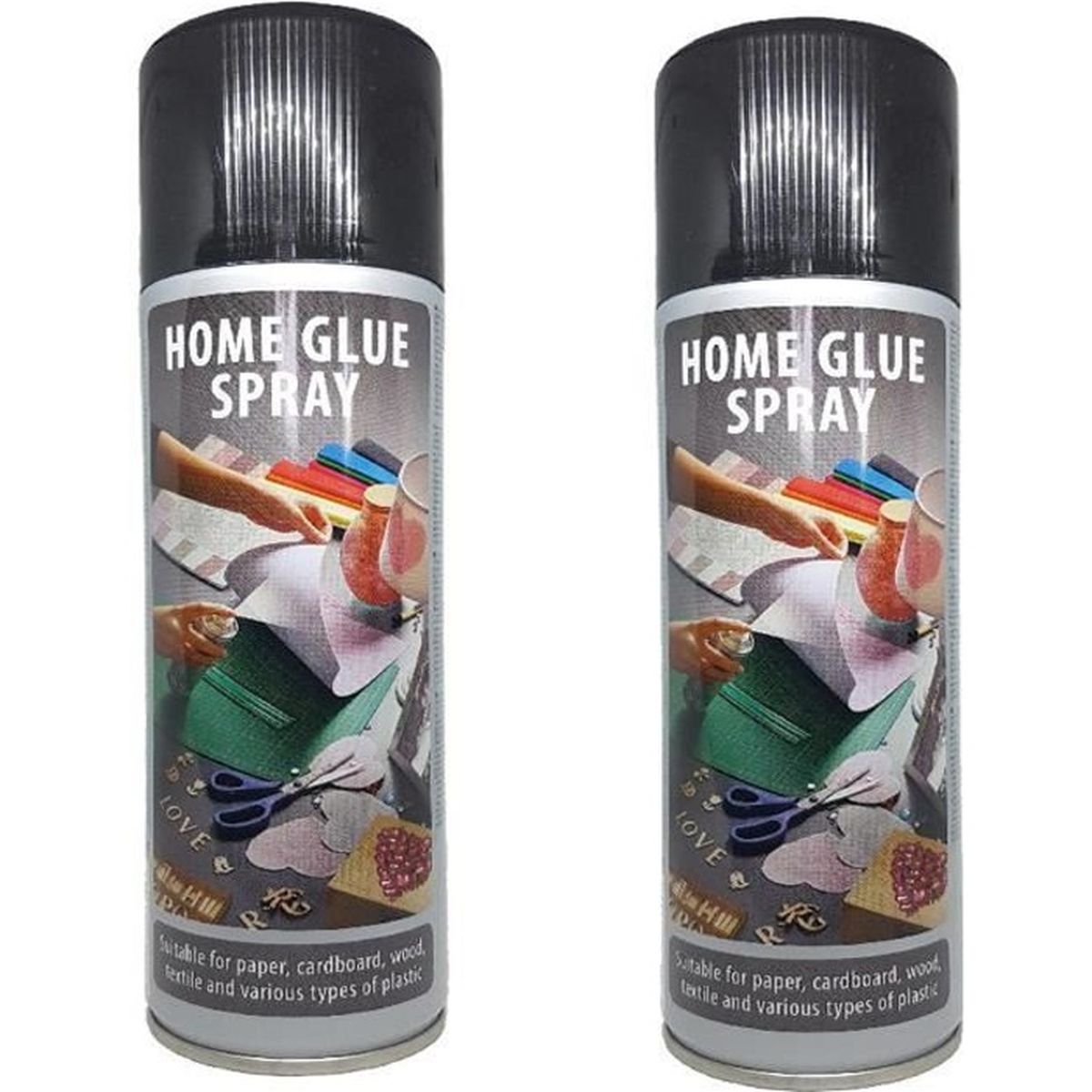 2 X Colle Bombe Spray Maquettes Papier Carton Bois Textile Aérosol 300 ...